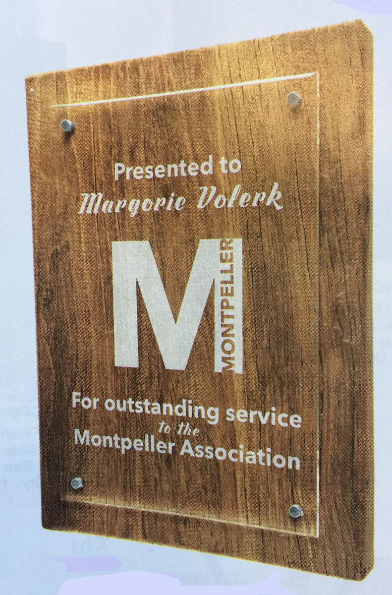 Reclaimed Wood Floating Acrylic Plaque – Washington Awards